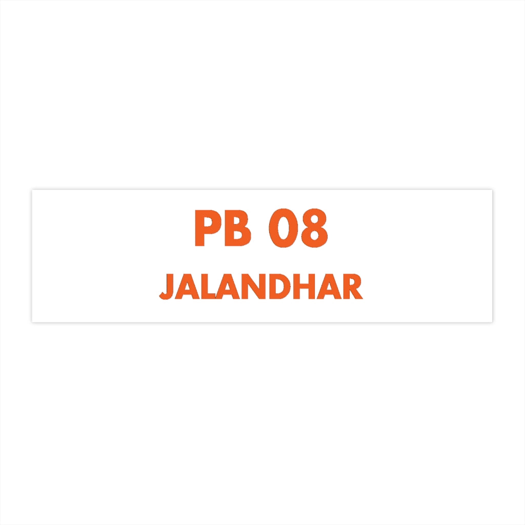 Jalandhar - Bumper Sticker – PB Zero